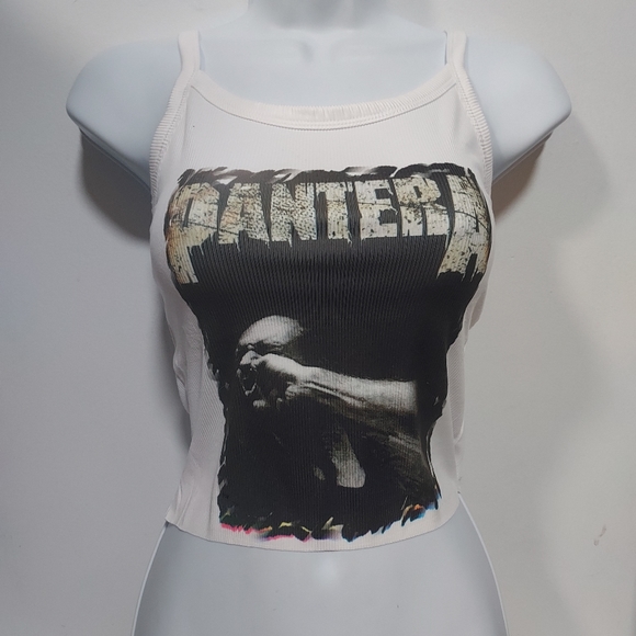 Tops | Pantera Tank Top Ribbed Hand Cropped Pantera Crop Top Pantera Shirt | Poshmark